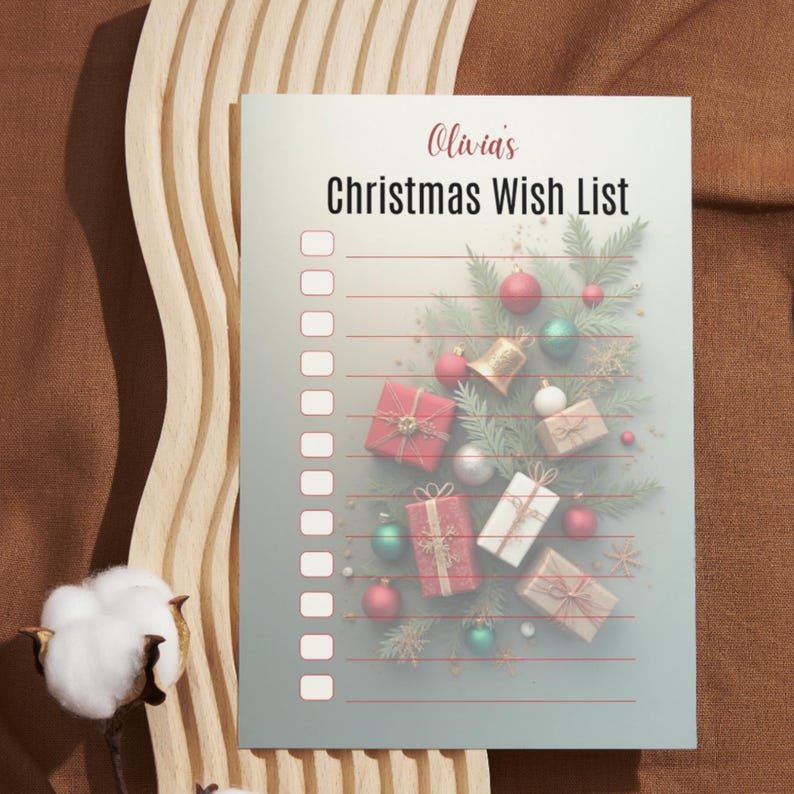 Printable Christmas Wish List | + Editable Canva Template Holiday ...