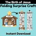 The Birth of Jesus Nativity Folding Surprise Printable for Christmas ...