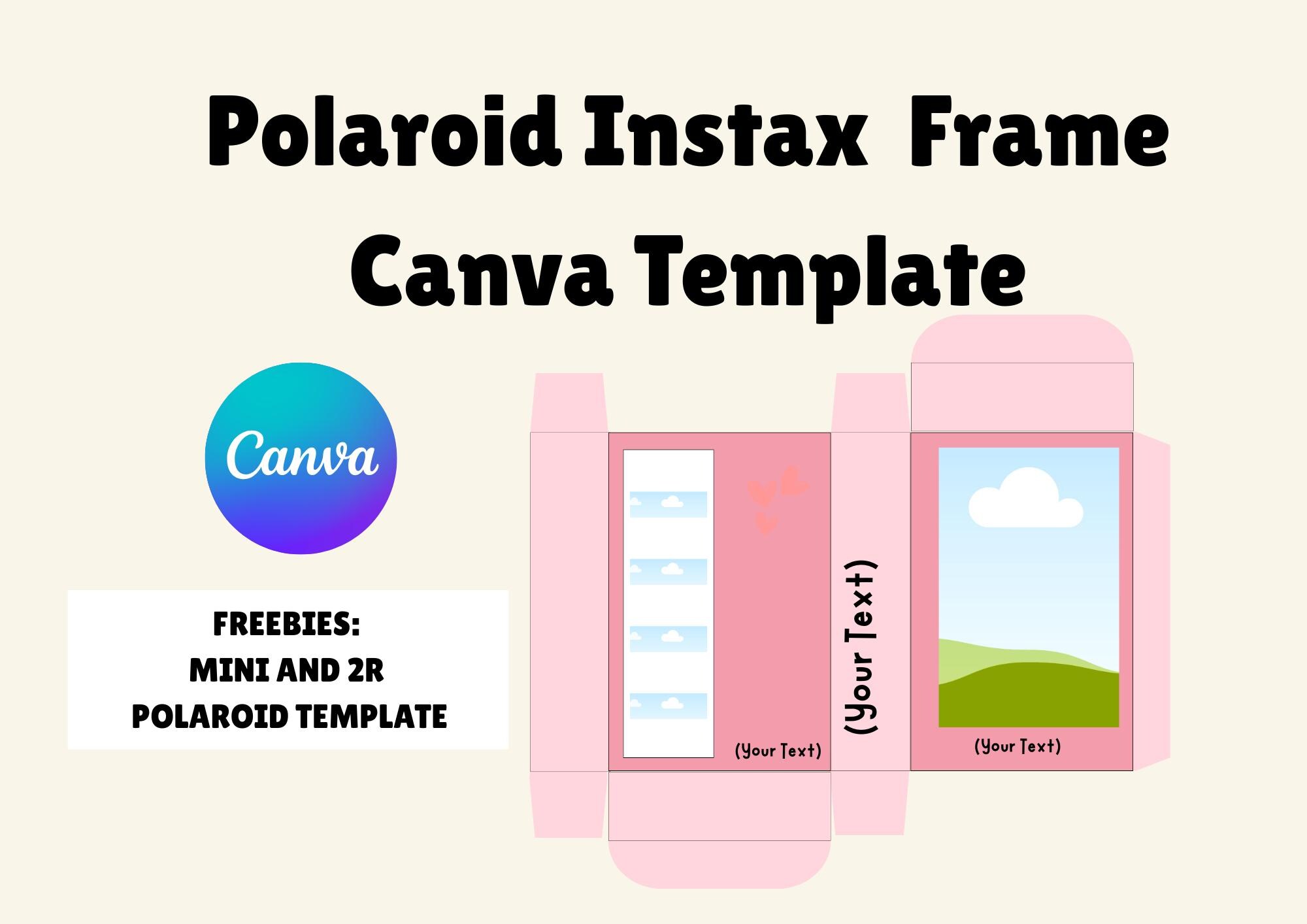 Polaroid Instax Photo Box Template, Mini and 2R Photo Size - Etsy