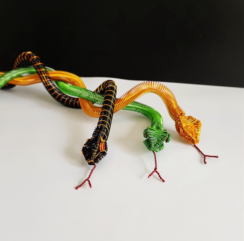 Aluminum Wire Hand-woven Snake Statue - Etsy