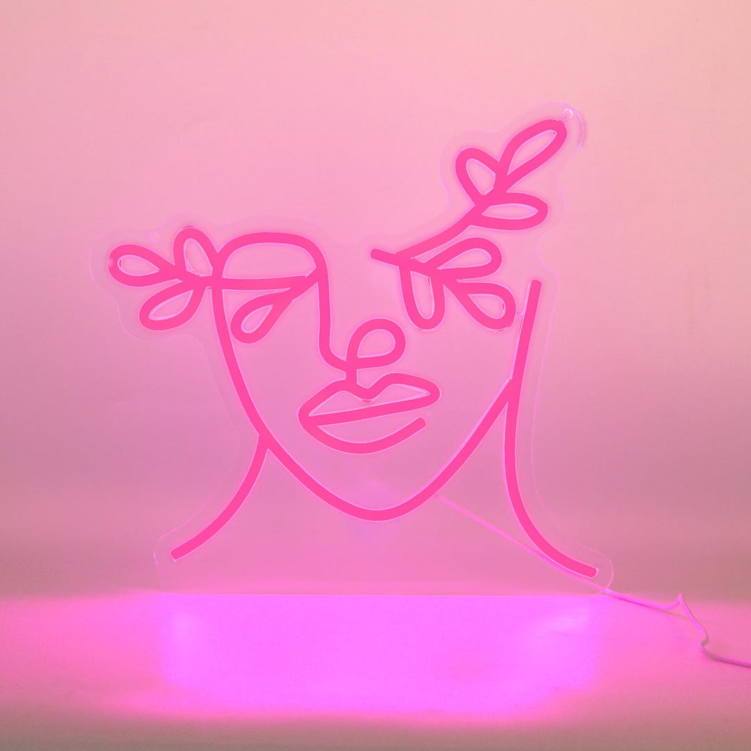 Multicolor Women's Face With Eyelashes Dimmable LED Lights for Salon ...