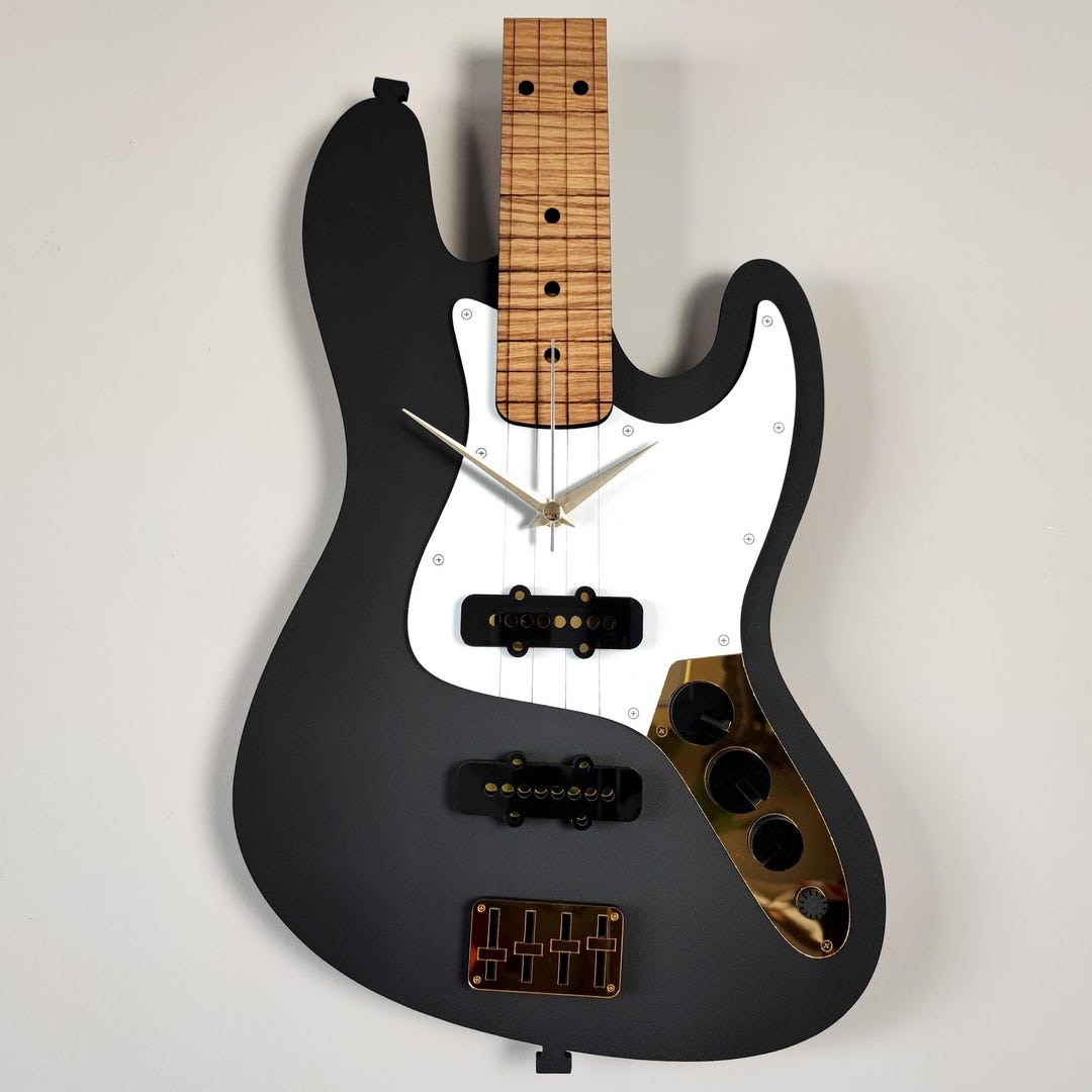 Bass Guitar Wall Clock, Valentine's Day Gift - Etsy
