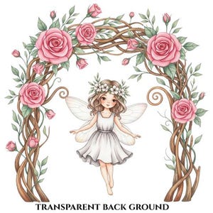 Watercolor Fairy Garden Clipart: Magical Nursery PNG (digital Download ...