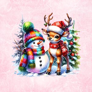 Christmas Reindeer Clipart Bundle, Festive Reindeer Graphics Designs ...