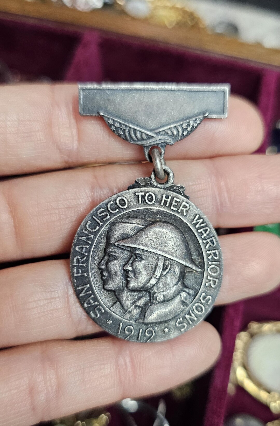 Vintage Sterling "to Her Warrior Sons" Medal - Etsy
