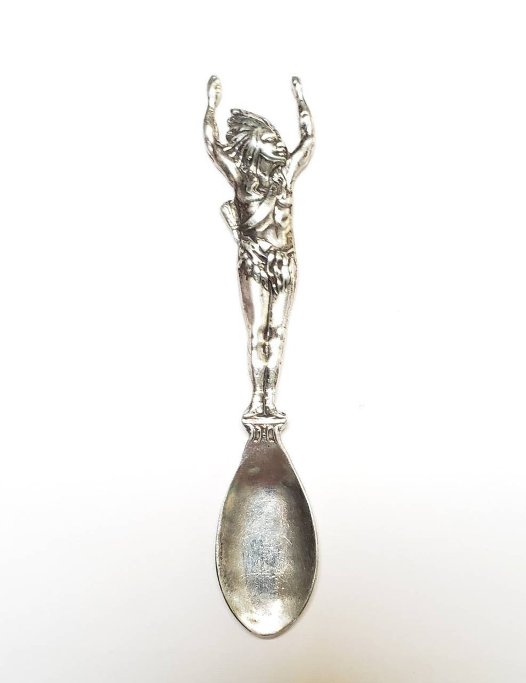 Indian Spoon Vintage Sterling Indian Chief Full Body Double - Etsy