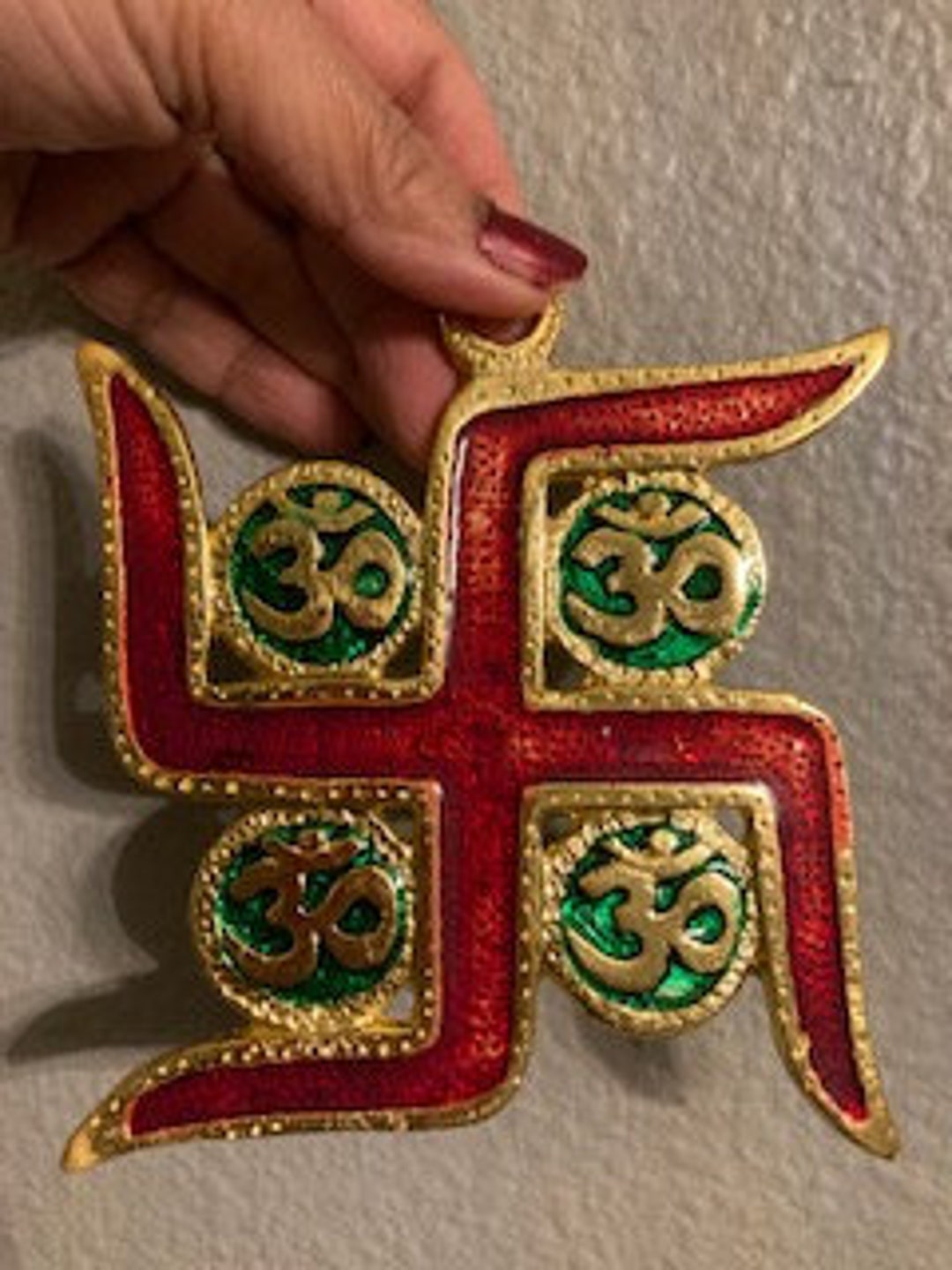 Handmade Ganesh Sign With 4 Oms Around - Etsy