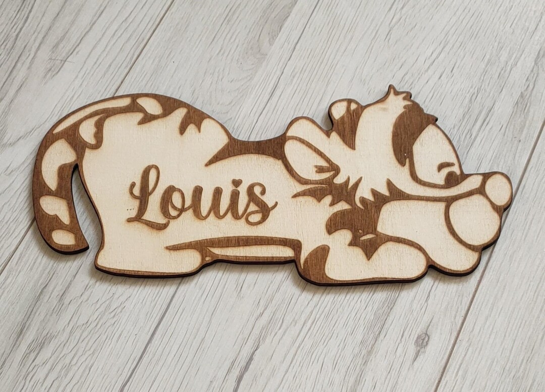 Personalized Wooden Tigger-shaped Gift Engraved for Baby/child. Perfect ...