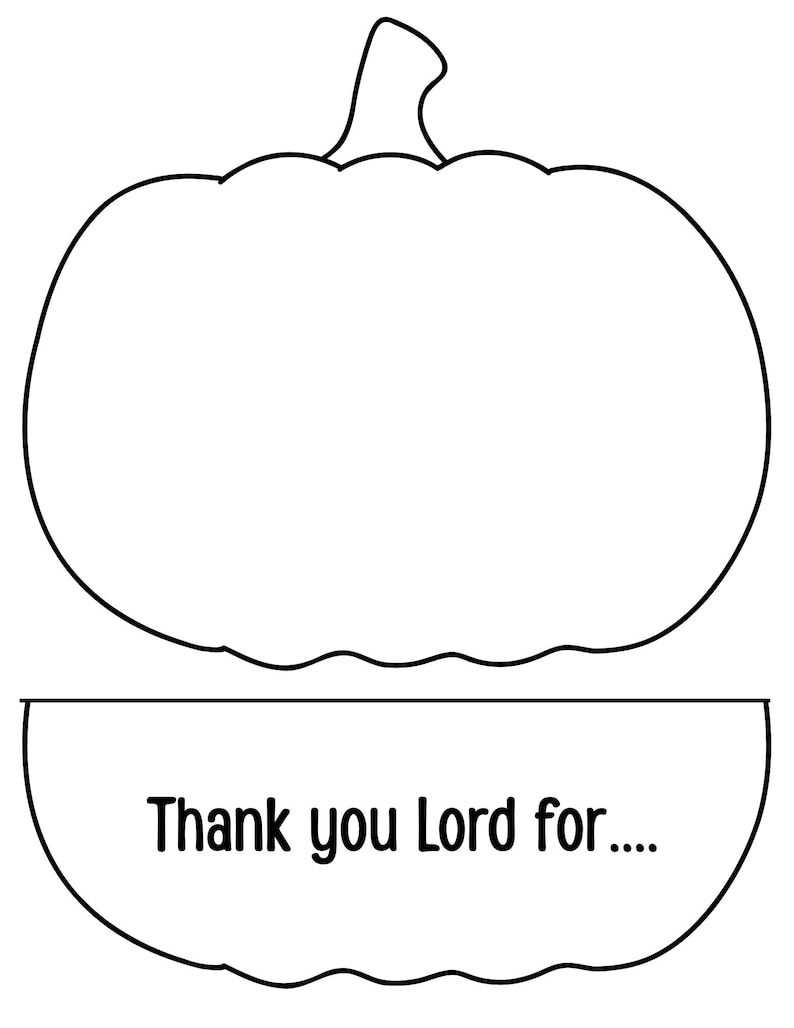 Thankful Pumpkin Christian Craft | Bible-based Fall Activity for Kids ...