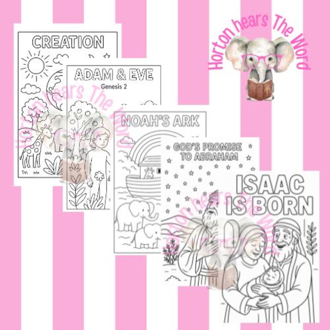 Genesis Bible Stories Coloring Pages | Sunday School Activity (PDF ...