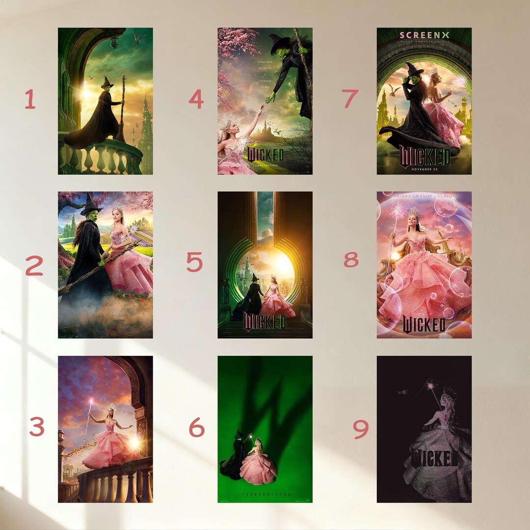 Wicked Movie Poster: Minimalist Home Theater Decor - Etsy