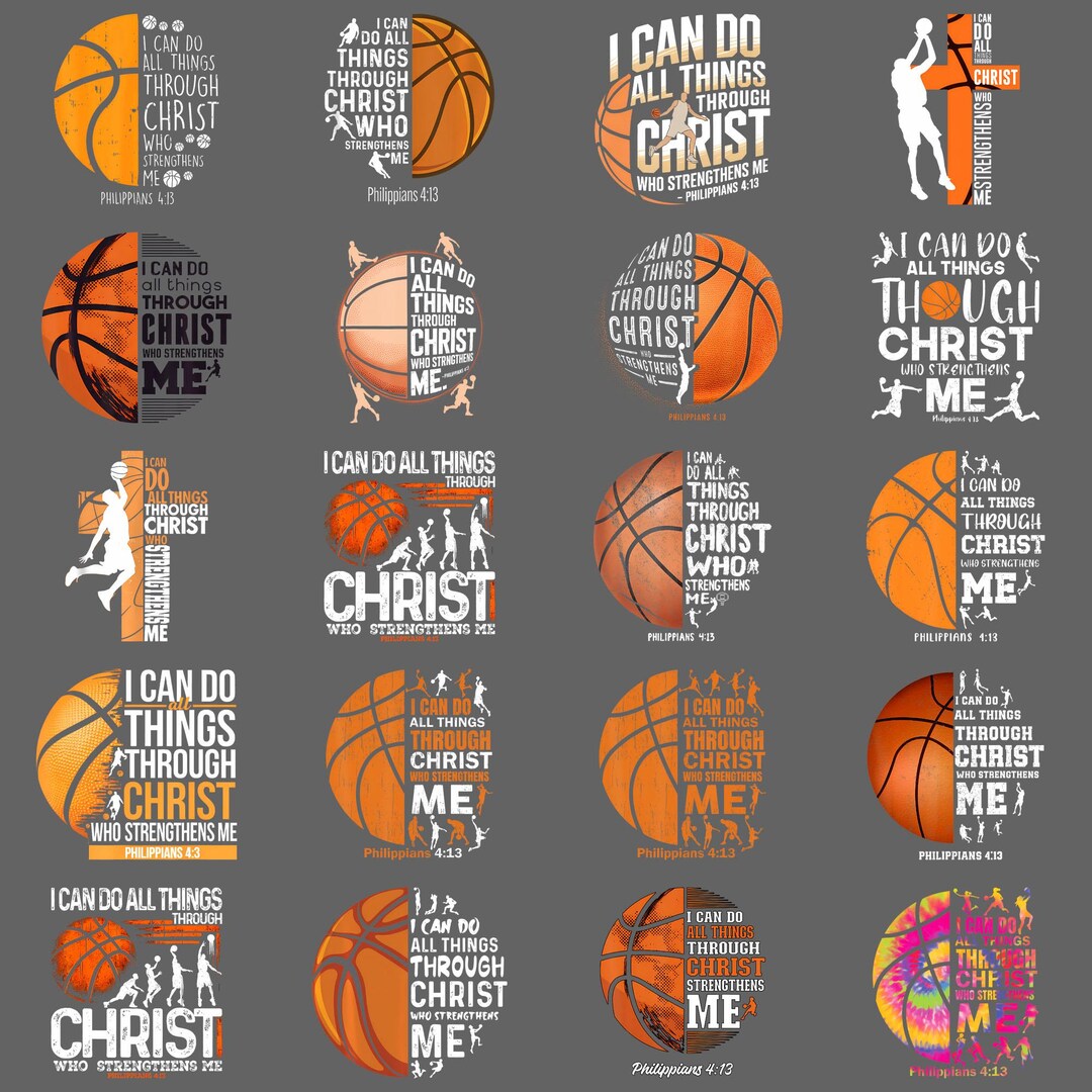 Basketball Christ Verse PNG, Christian Faith Sports Quote Clipart ...