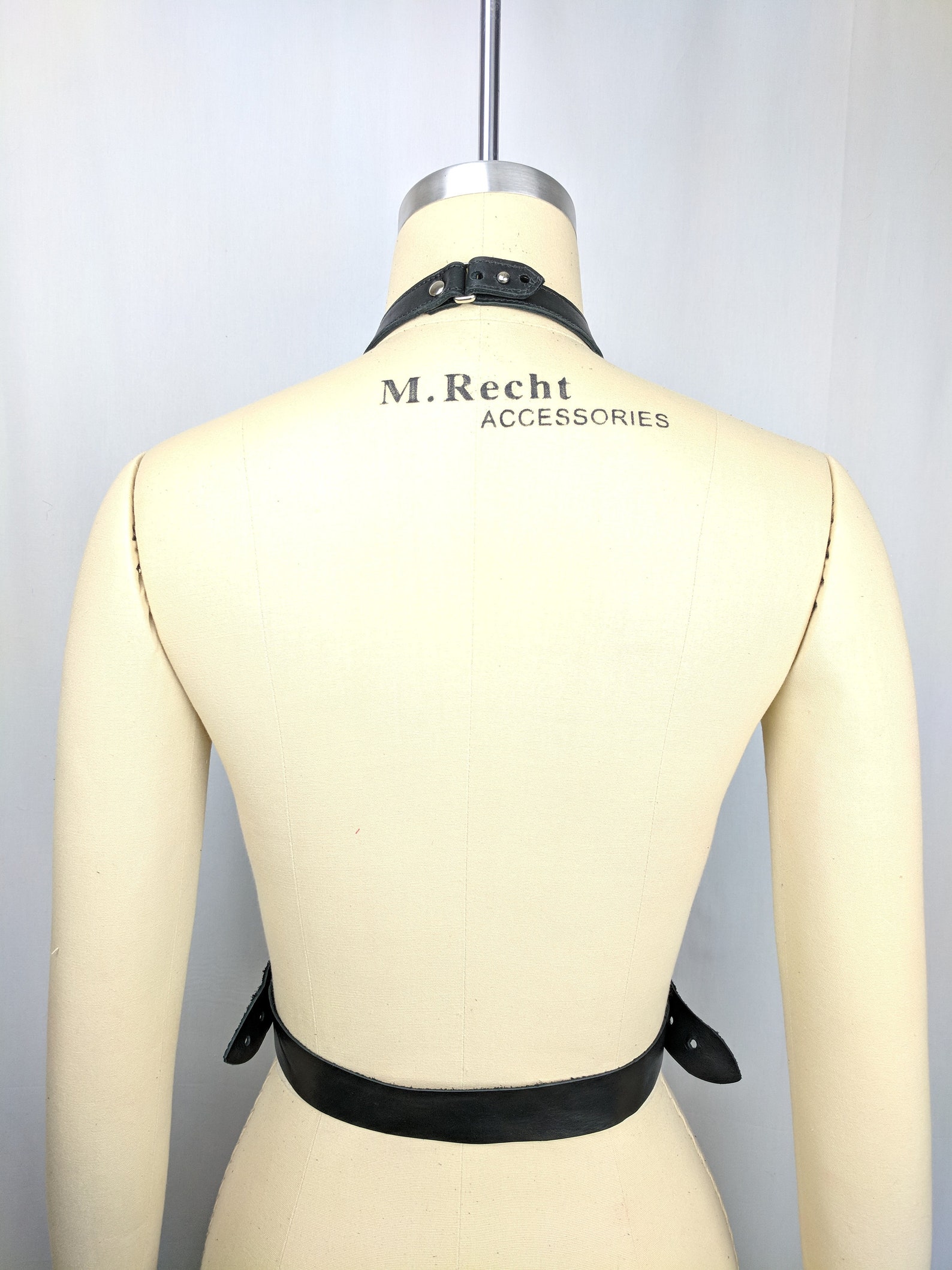 Amaranth Leather and Mirror Metallic Armour Belt Necklace - Etsy