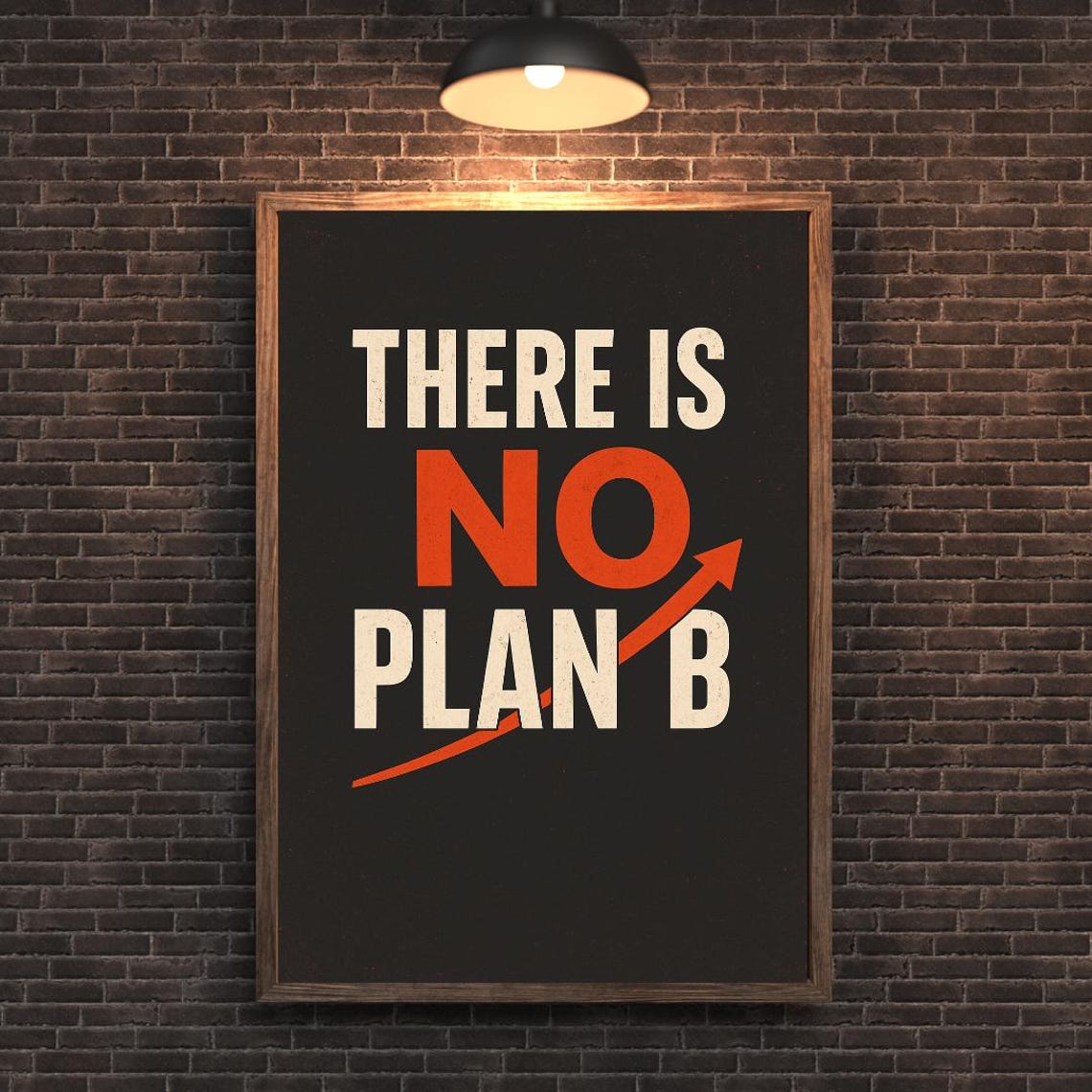 Motivational Poster: There is No Plan B - Modern Office Art - Etsy