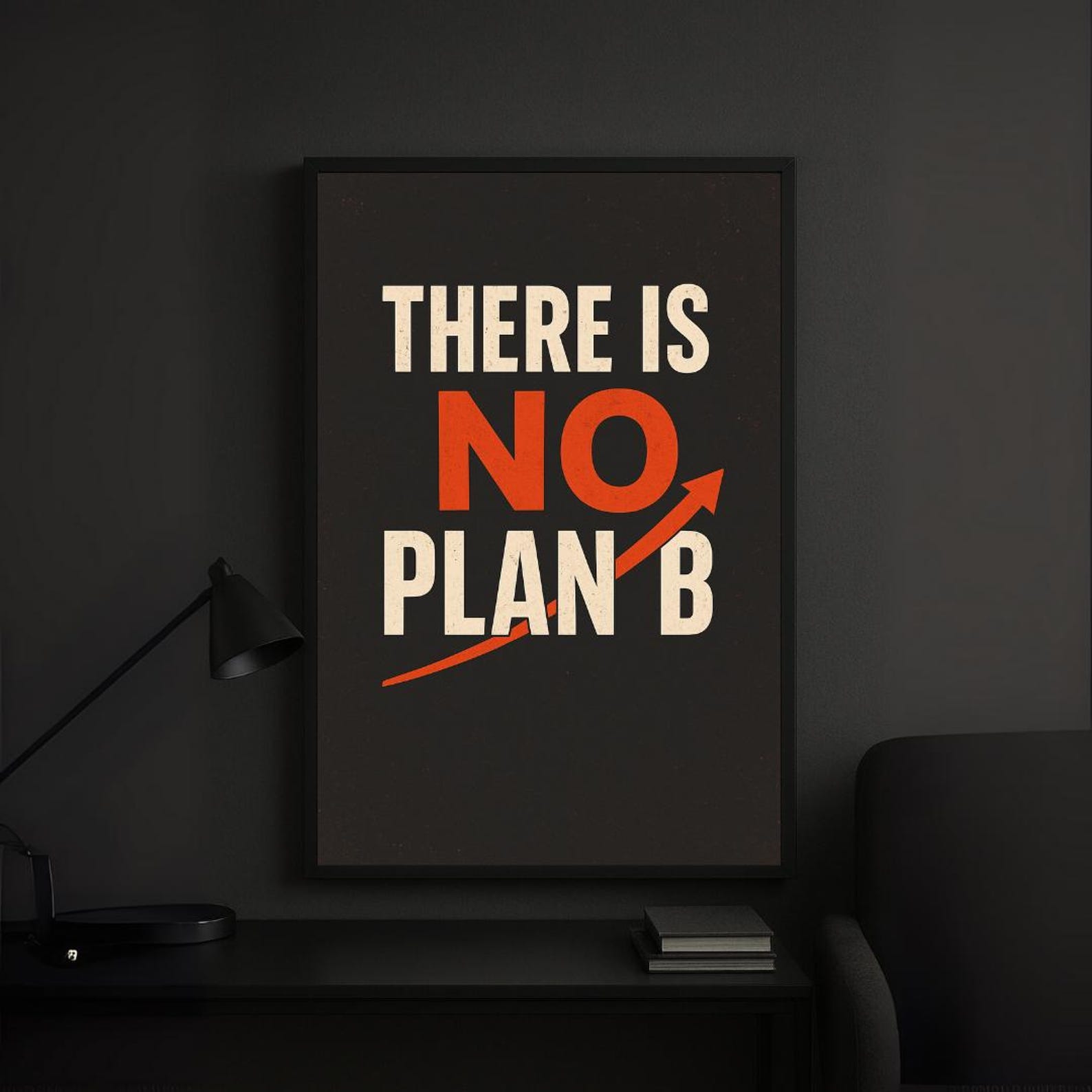 Motivational Poster: There is No Plan B - Modern Office Art - Etsy