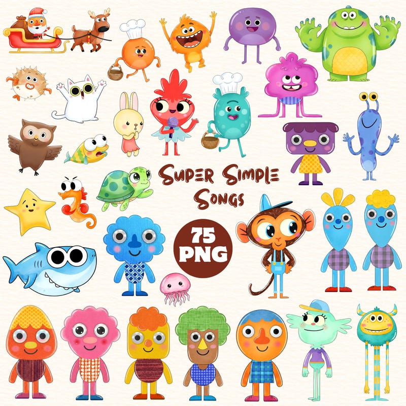 Simple Cartoon Clip Art - Etsy