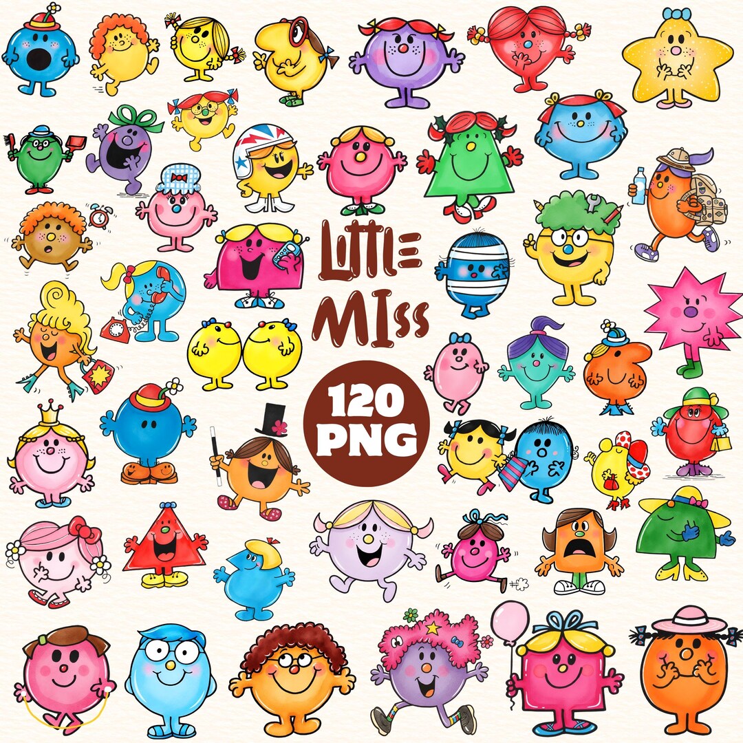 Little Miss PNG, Little Miss Clipart, 120 PNG Watercolor Little Miss ...