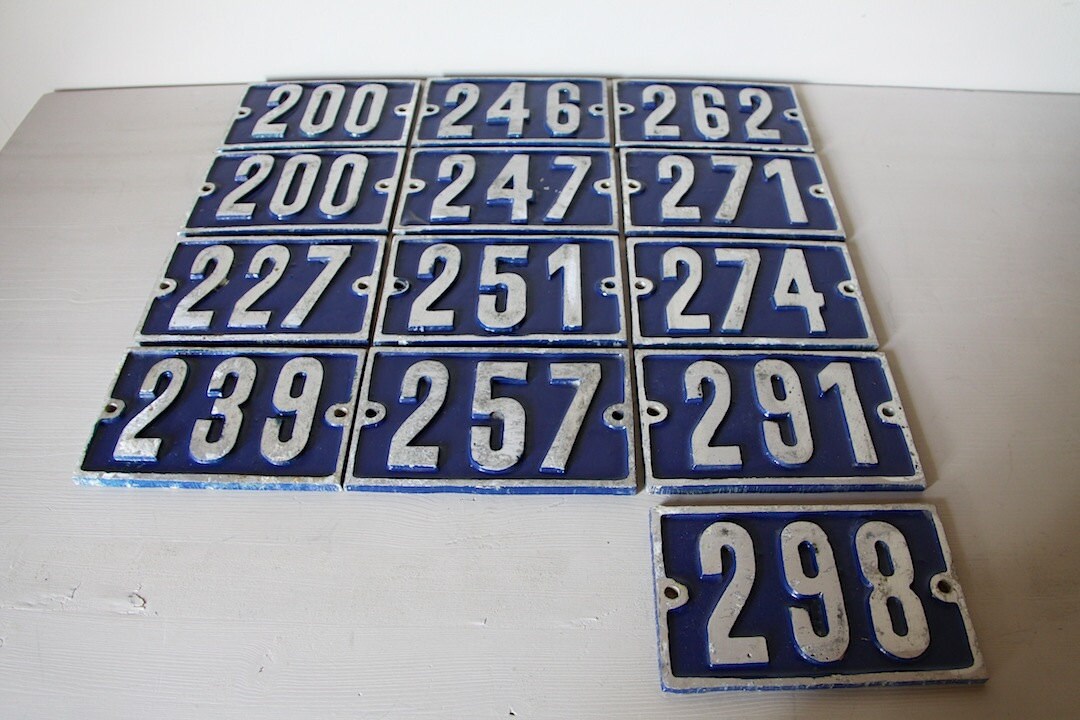 Vintage French House Number, Blue Enamel Aluminum Sign - Etsy
