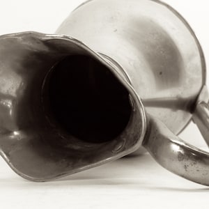 Stunning French Antique Metal Pitcher, Jug, Hand Made by Artisan , Tin ...