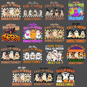 Fall-o-ween Ghost PNG, Funny Are You Fall-o-ween Directions Clipart ...