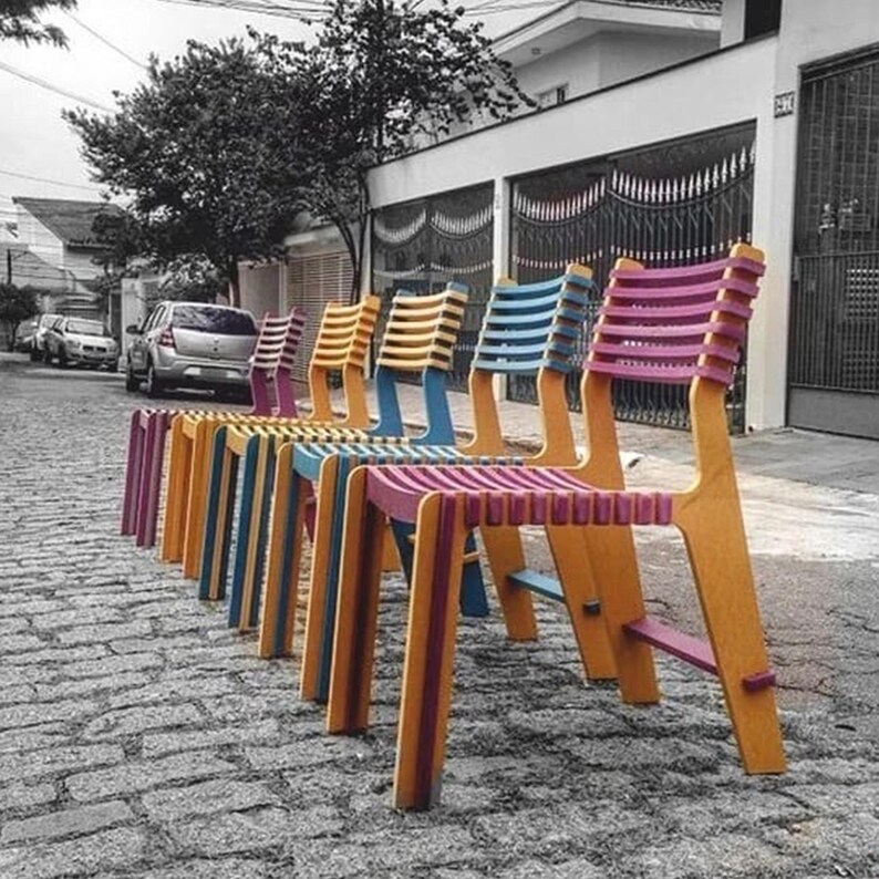 Wooden Valovi Chair Layout Laser Cut DXF File, Doll House Furniture ...