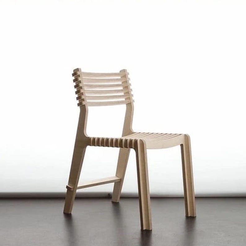 Wooden Valovi Chair Layout Laser Cut DXF File, Doll House Furniture ...