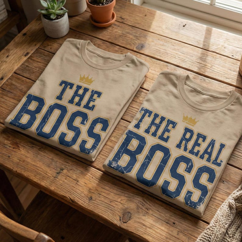 The Boss & the Real Boss SVG PNG, Matching Couple Shirt Design (digital ...