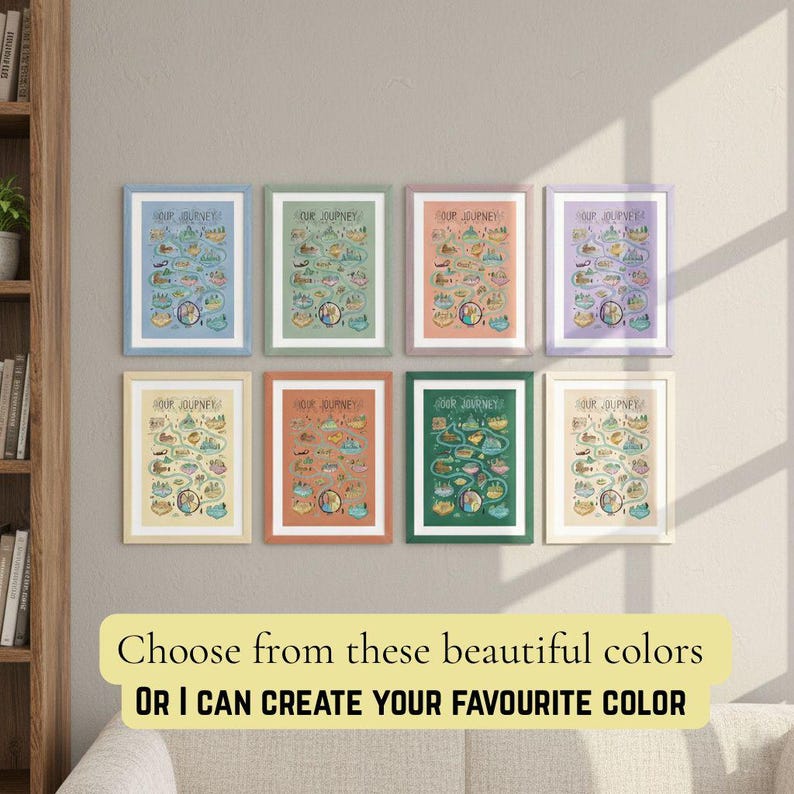 Custom Map Story of Us, Our Story Map, Our Love Story Map Timeline ...