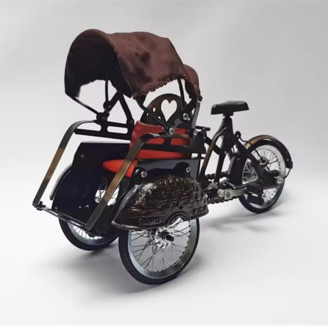 Becak Rickshaw Miniature Metal – Handmade Collectible Figurine ...