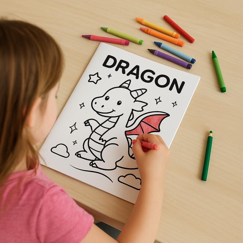 Fantasy Coloring Pages Kids, Unicorn Dragon Princess, Fun Preschool ...