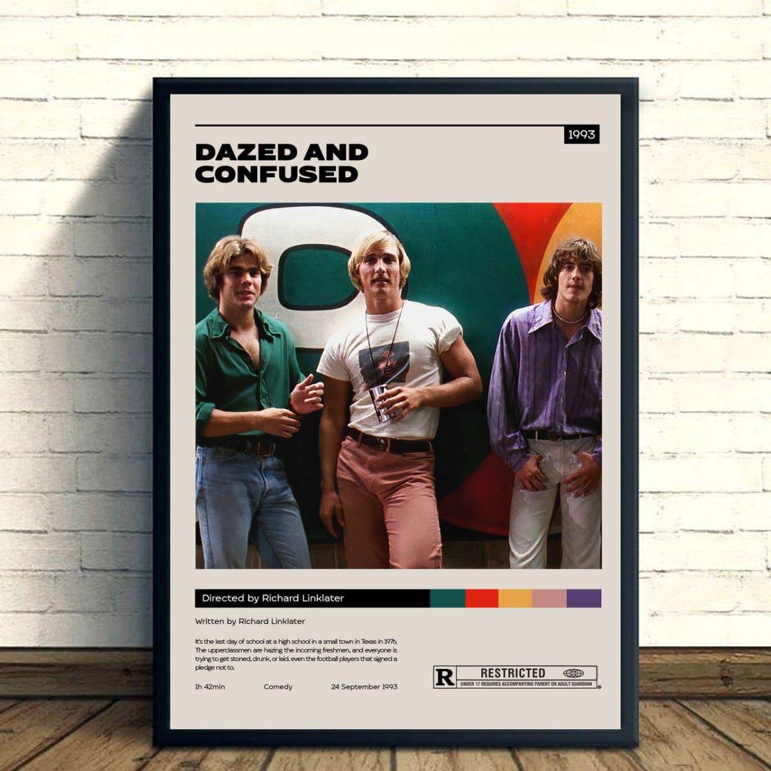 Dazed and Confused Movie Poster: Retro Minimalist Art Print - Etsy