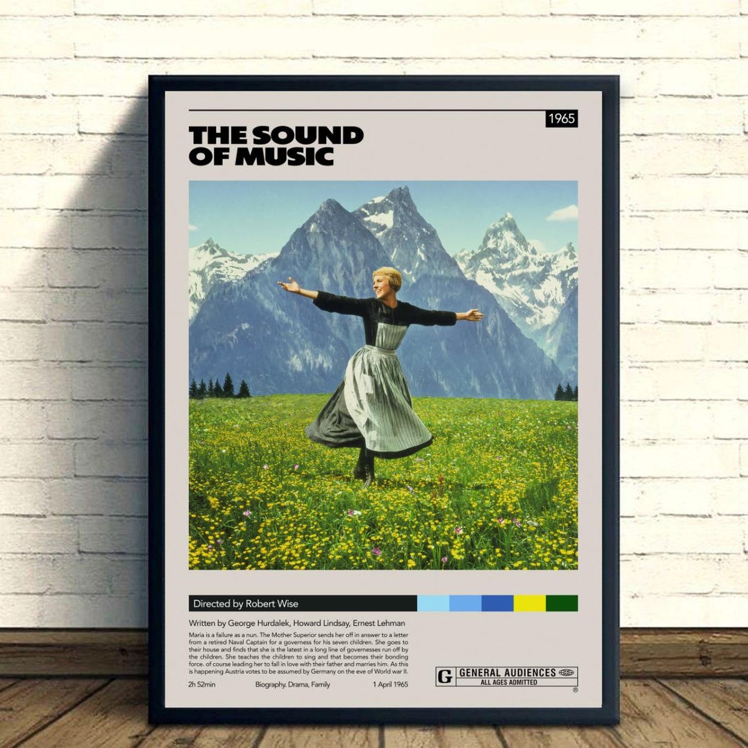 The Sound of Music Movie Poster | Minimalist Retro Art Print - Etsy Canada