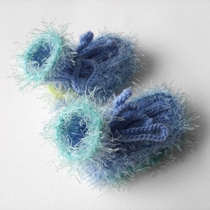 Hand Knitted Baby Booties - Light Blue, 6 - 9 Months - Etsy