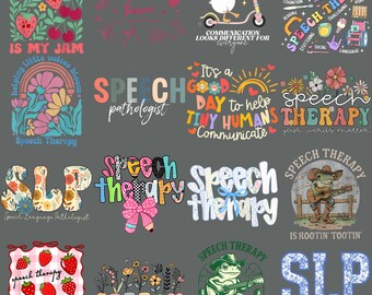 Speech Therapy Png Bundle, Funny SLP Quotes PNG, Speech Language ...