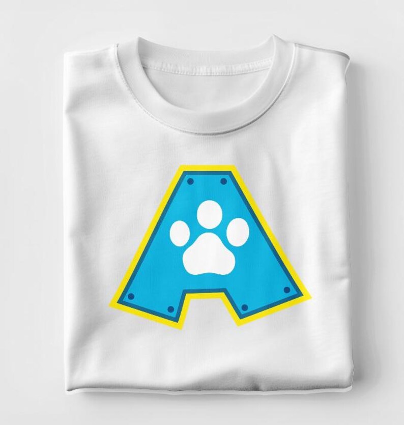 Puppy Paw Rescue Alphabet SVG Bundle, Dog Font and Number Doodle Art ...