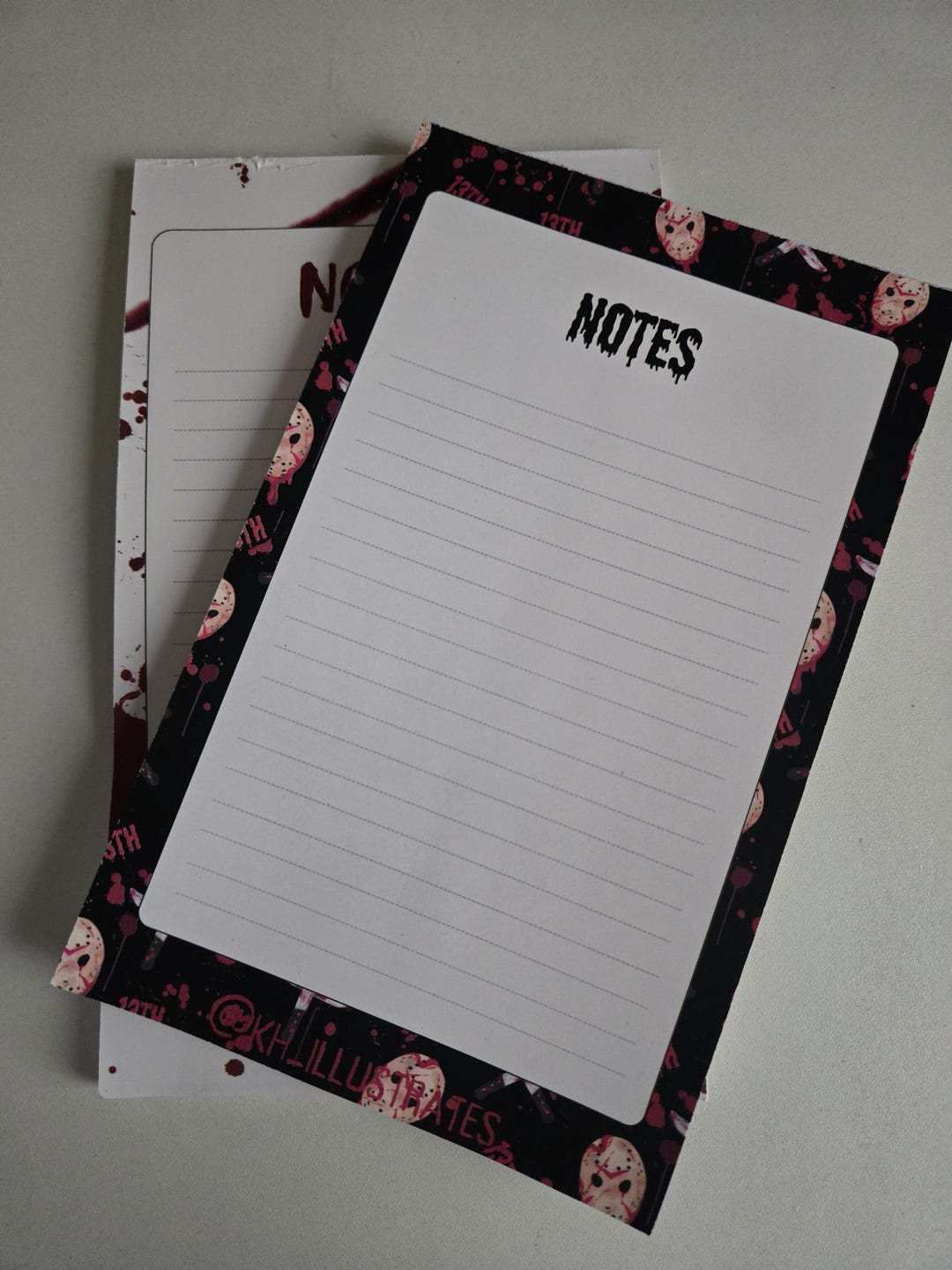 Handmade Horror Notepad Set – Spooky Desk Stationery (2-pack) - Etsy
