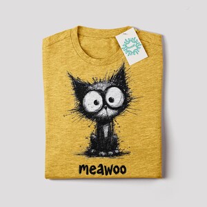 Funny Cat "meawoo" PNG - Sketch Style T-shirt Design (digital Download ...