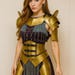 Female Warrior Armor Set | Gold Breastplate & Shoulder Pauldrons ...