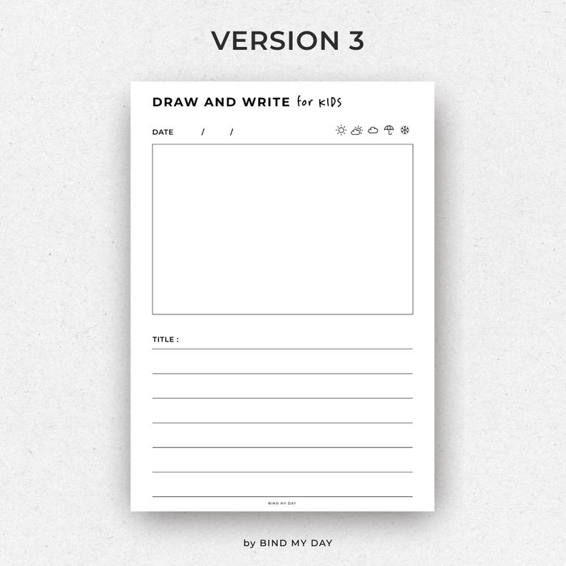 Draw and Write for Kids Printable | Kids Drawing and Writing Worksheet ...
