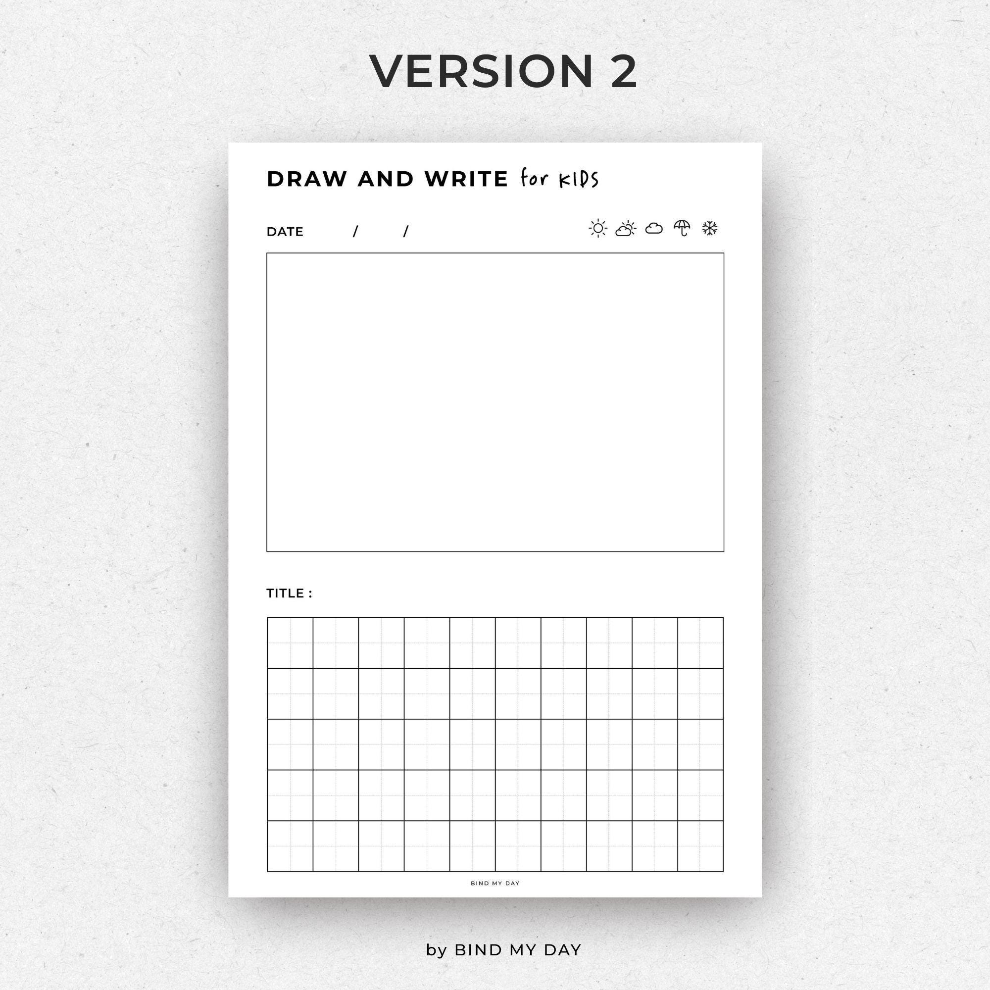 Draw and Write for Kids Printable | Kids Drawing and Writing Worksheet ...