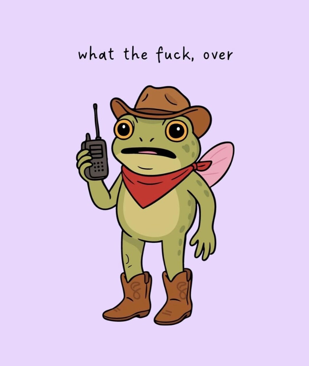 Funny Frog With Walkie Talkie Sticker: WTF Over Waterproof Vinyl - Etsy