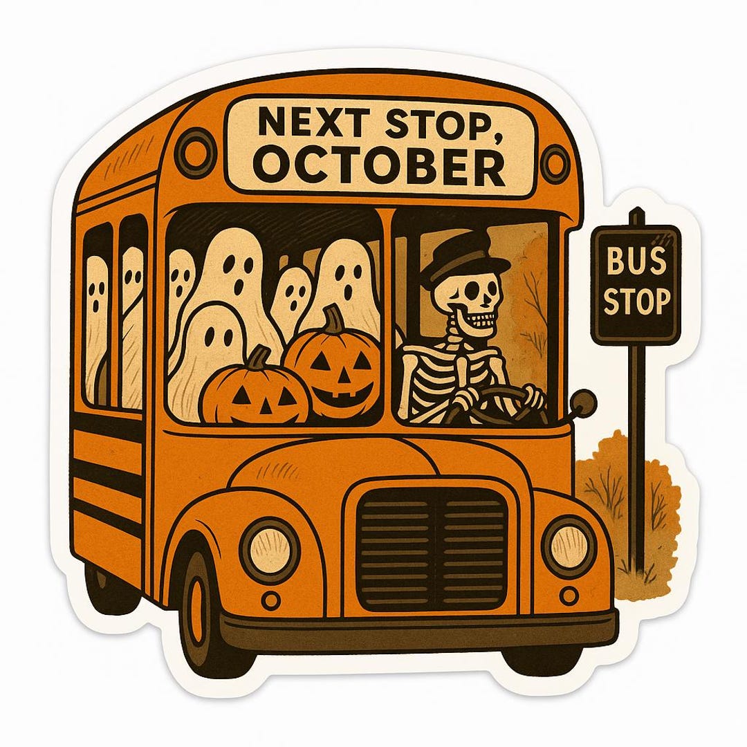 Next Stop, October | Fall Aesthetic Seasonal Sticker - Etsy
