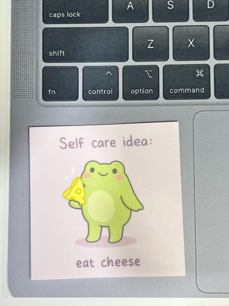 Self Care Idea: Eat Cheese | Matte Vinyl Sticker - Etsy