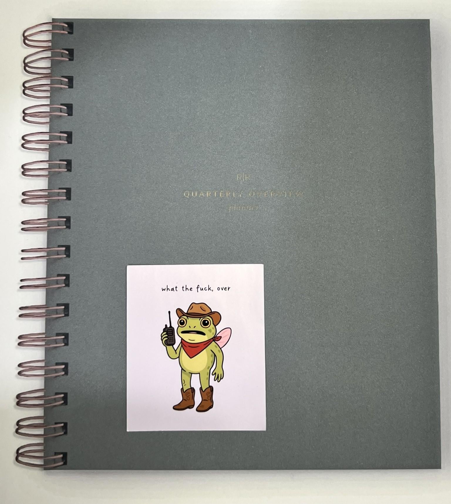 Funny Frog With Walkie Talkie Sticker: WTF Over Waterproof Vinyl - Etsy