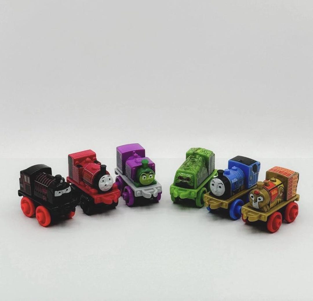 Thomas & Friends Minis Lot of 6 Ninja Hiro Swamp Thing Beast Boy Train ...