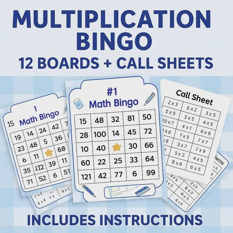 Math Bingo Printable – Fun Multiplication Game for Kids | Classroom ...
