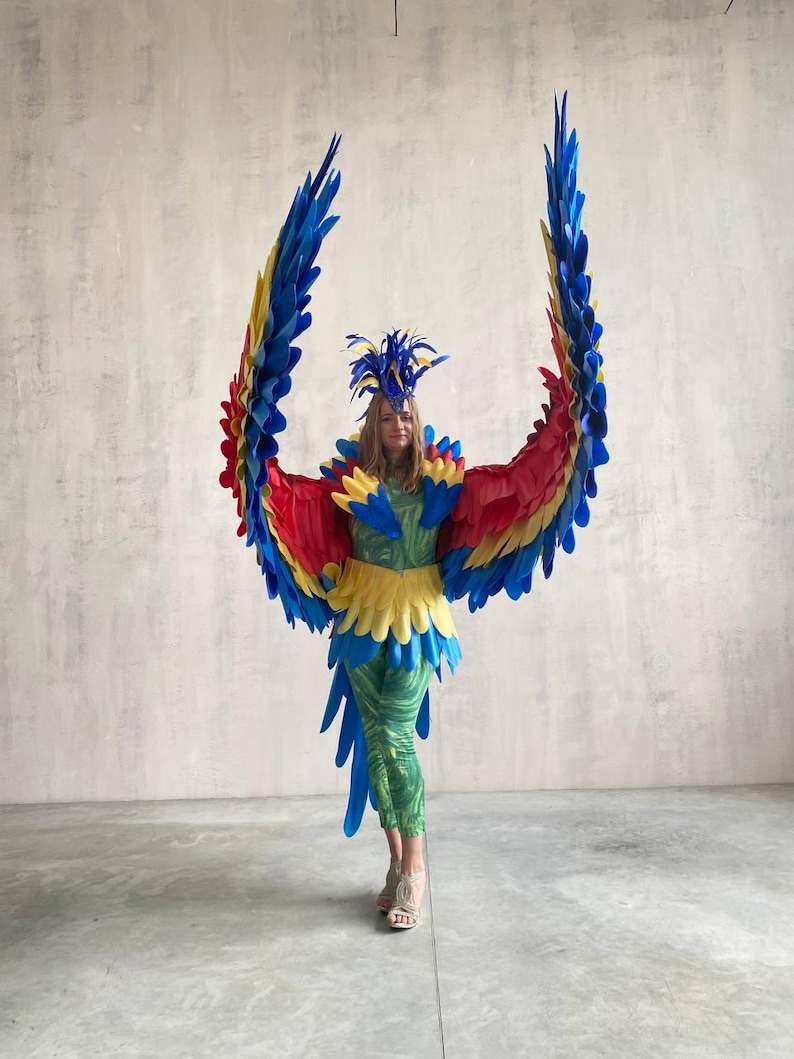 Parrot Wings Wings Angel Macaw Costume Wings, Parrot Wings Costume, Ara ...