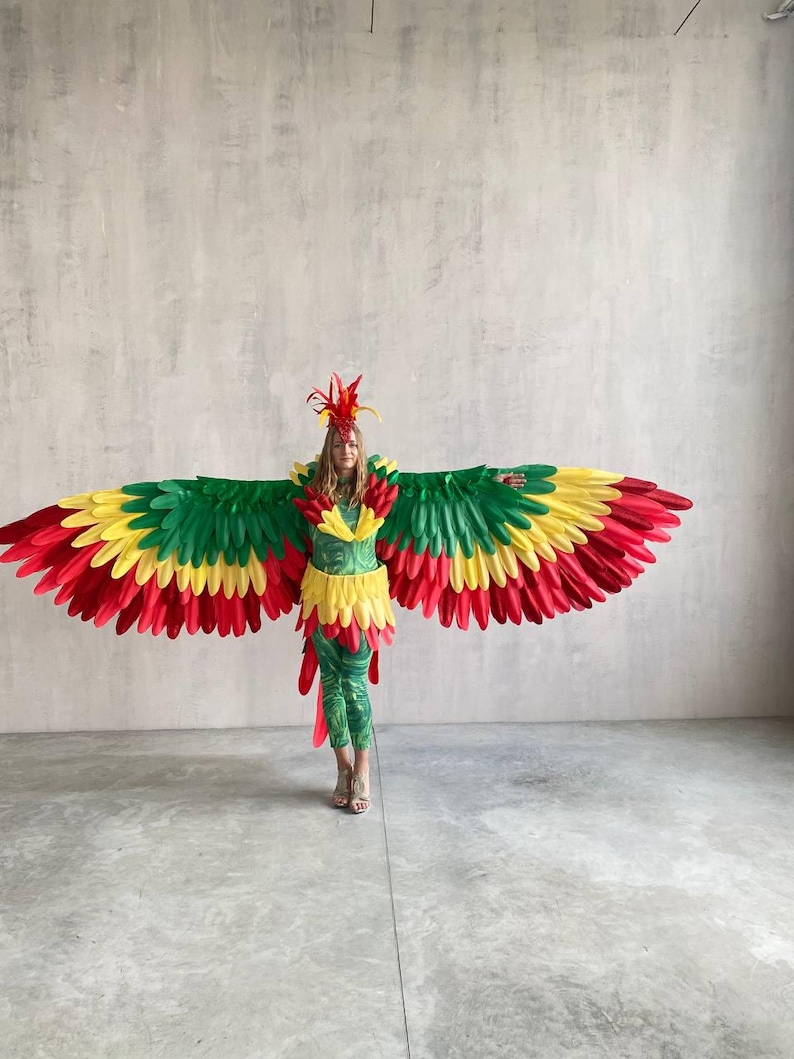 Parrot Wings Wings Angel Macaw Costume Wings, Parrot Wings Costume, Ara ...