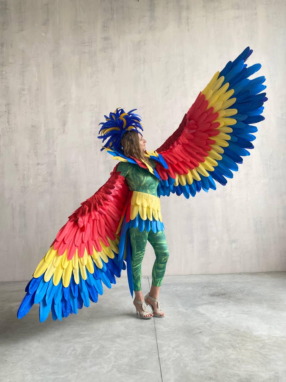 Parrot Wings Wings Angel Macaw Costume Wings, Parrot Wings Costume, Ara ...