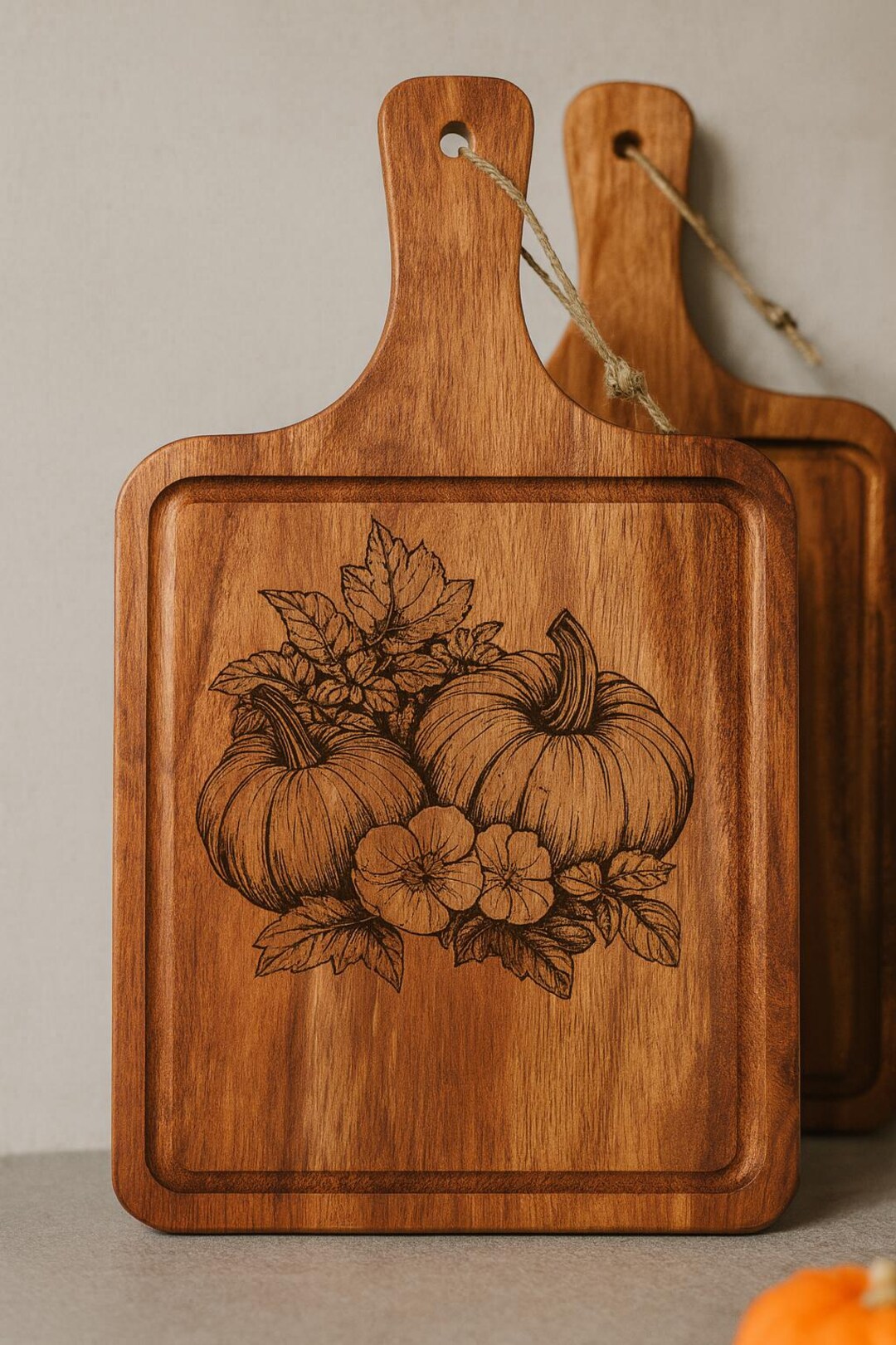 Custom Engraving Acacia Wood Cutting Board: Rustic Fall Decor - Etsy
